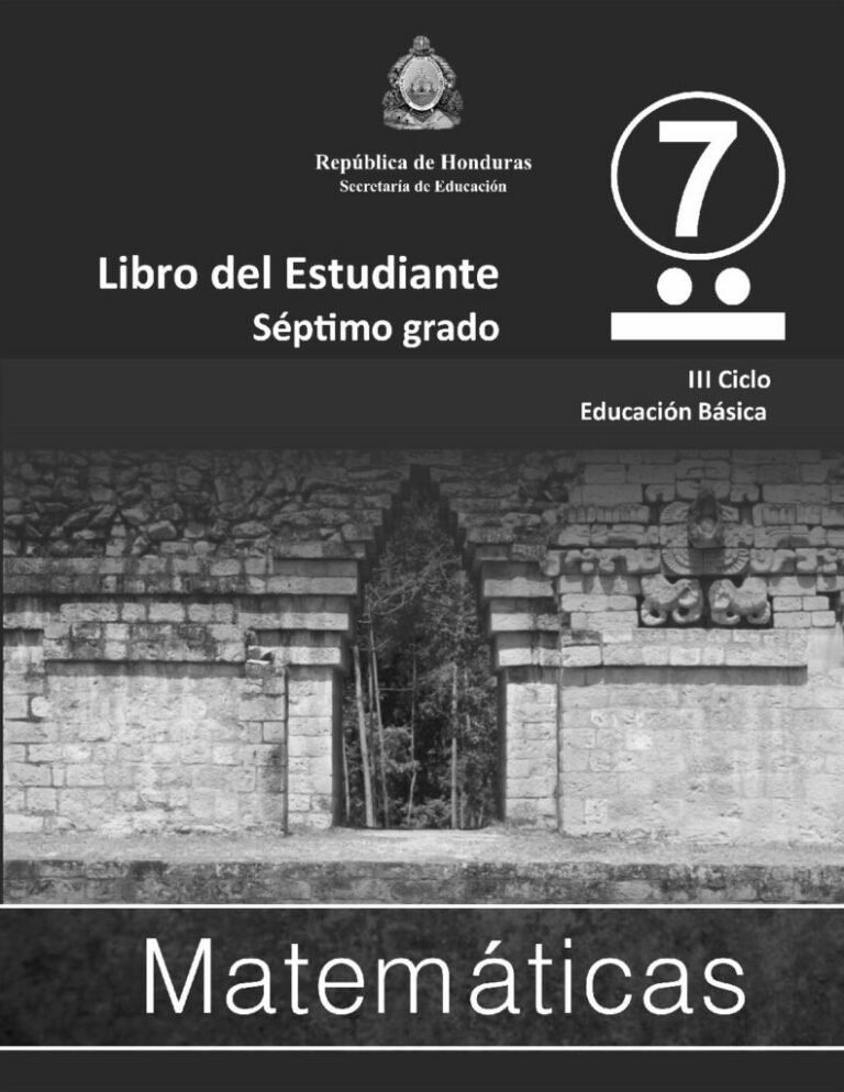 Libro de matemáticas de séptimo grado 📖 Libros Honduras