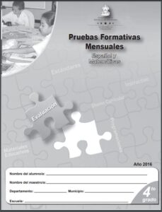 Prueba Formativa Español y Matemáticas Cuarto Grado 📖 Libros Honduras